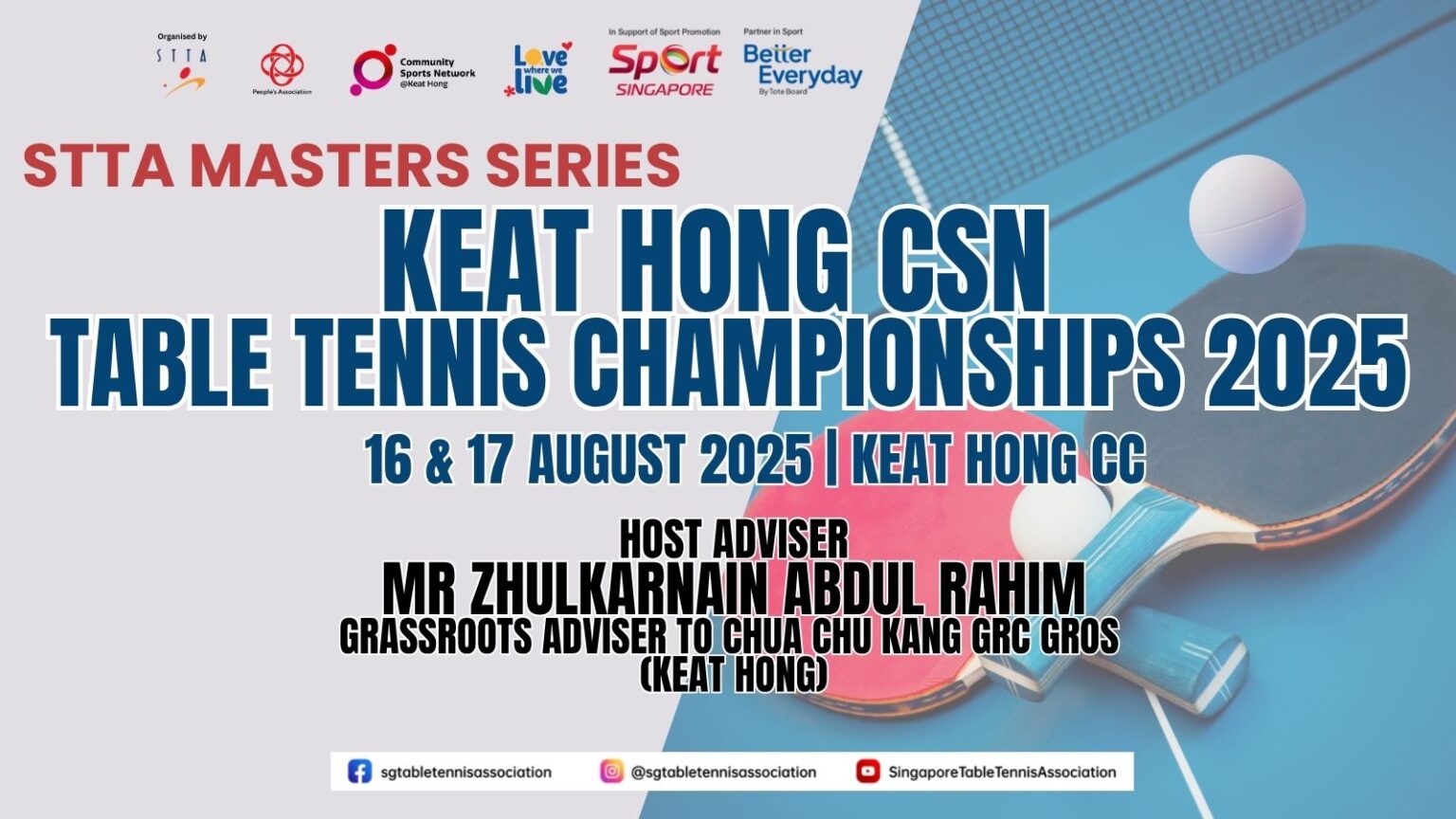 STTA Master Series – Keat Hong CSN Table Tennis Championships 2025 ...